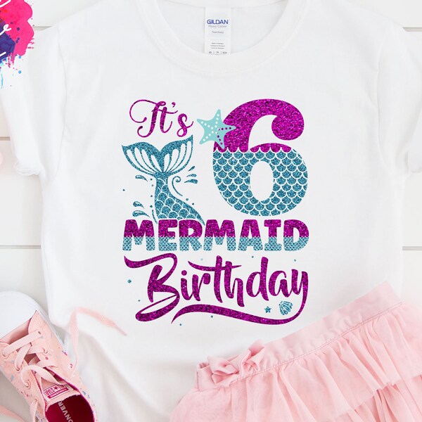 Mermaid 6th Birthday - Etsy