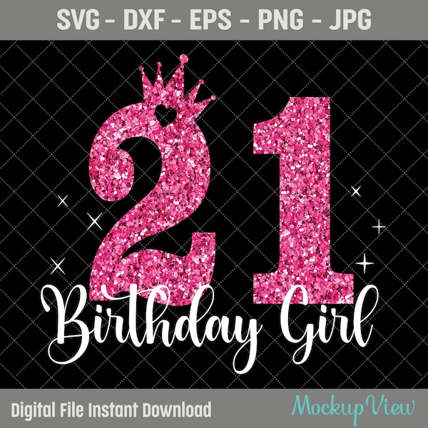 21st Birthday Svg - Etsy