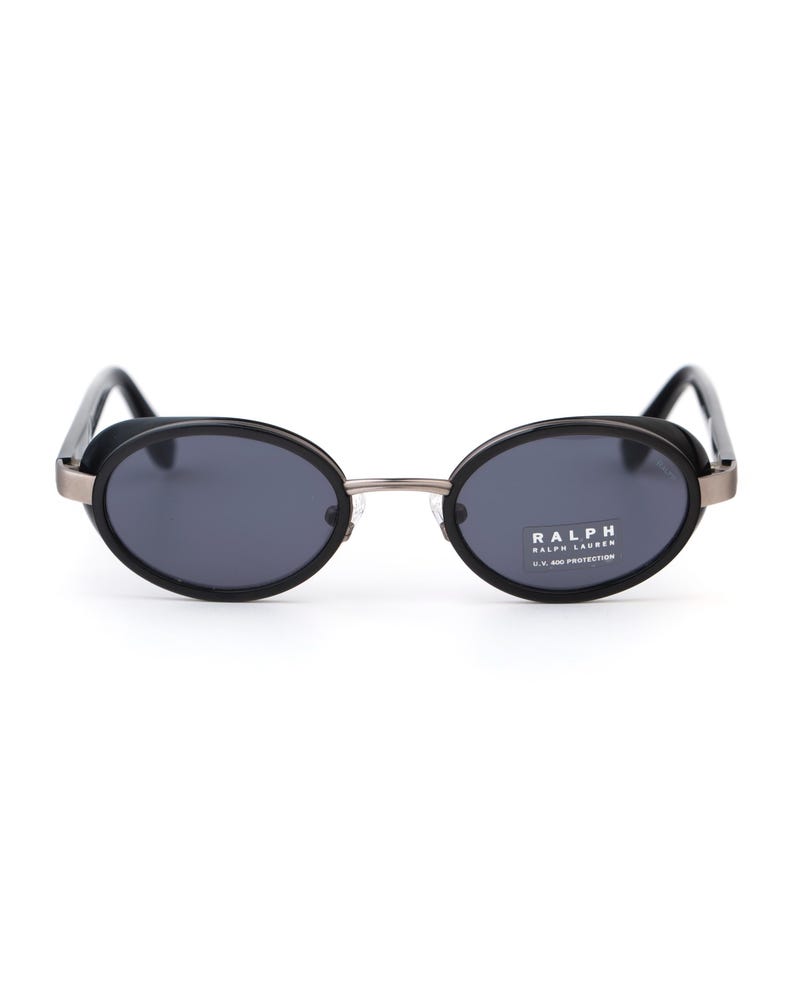 Ralph Lauren 924 Steampunk Goth Sunglasses, Vintage Black Oval Side ...