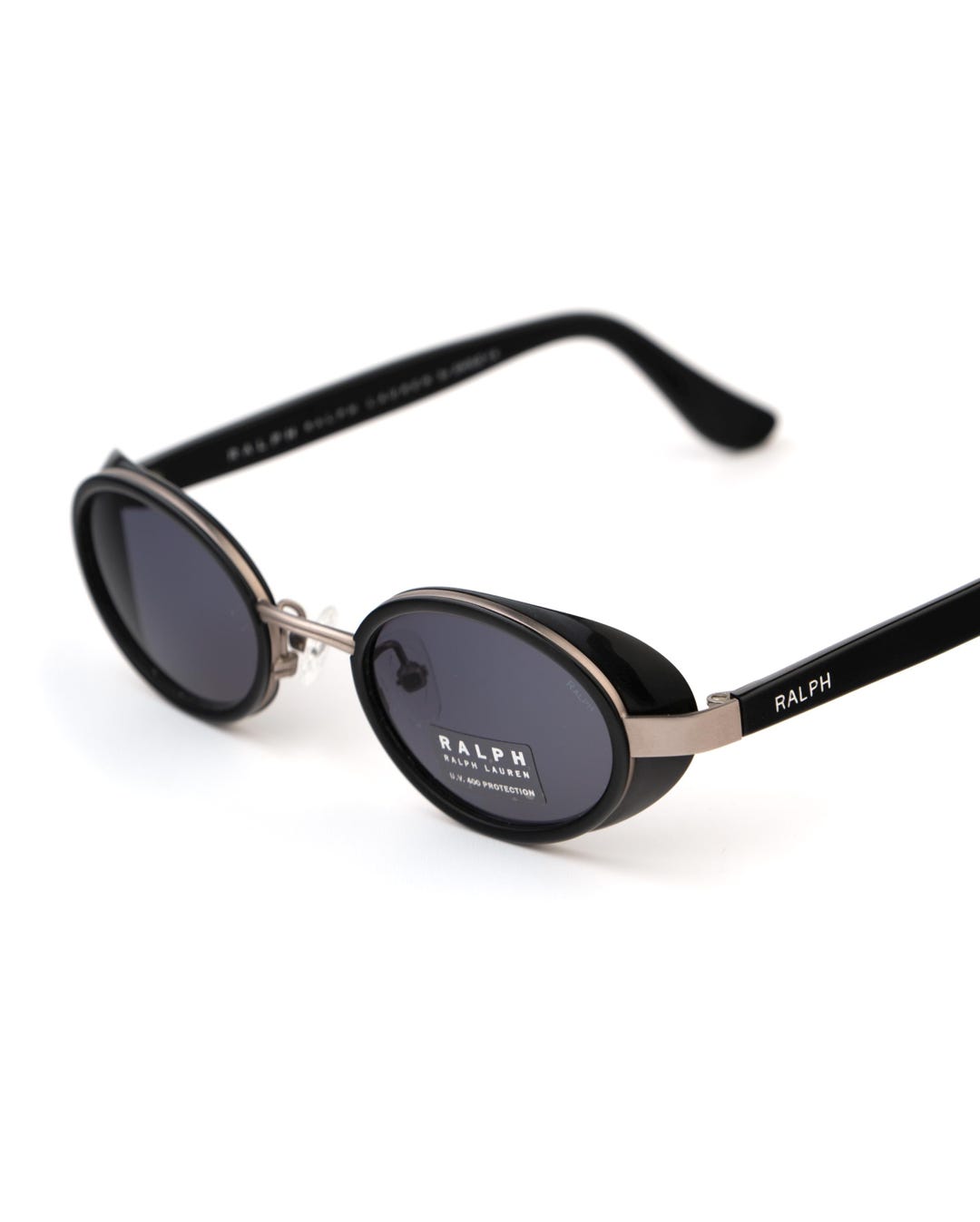 Ralph Lauren 924 Steampunk Goth Sunglasses, Vintage Black Oval Side ...