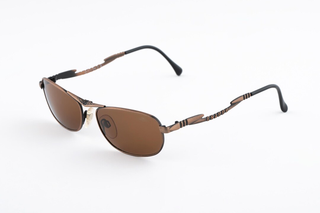 Charro Steampunk Sunglasses: Antique Copper Rectangle Frames, 90s New ...