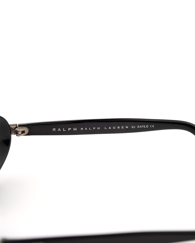Ralph Lauren 924 Steampunk Goth Sunglasses, Vintage Black Oval Side ...