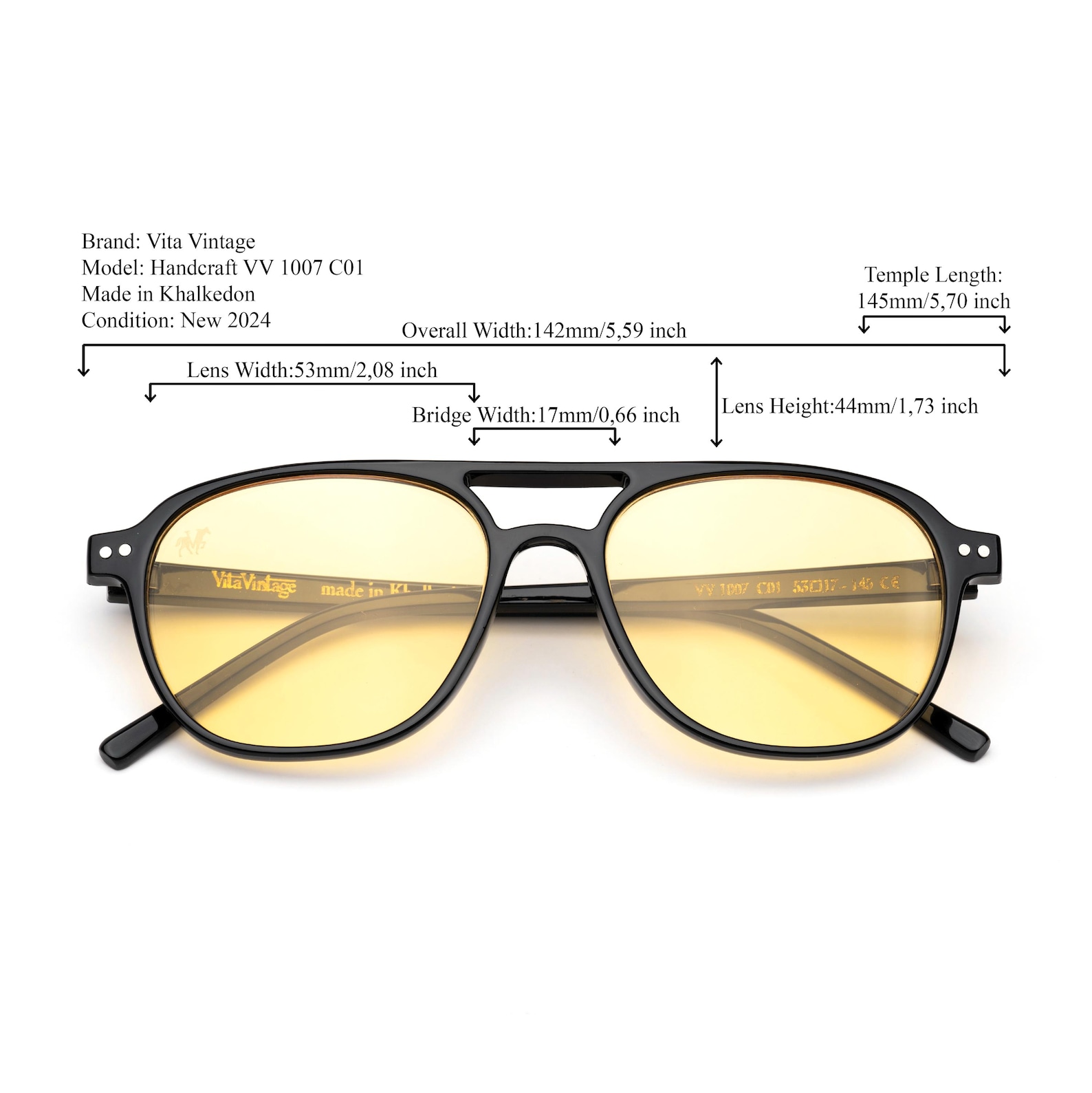 Yellow Lens Trendy Sunglasses Black Frame, Cool 90s Grunge Style ...