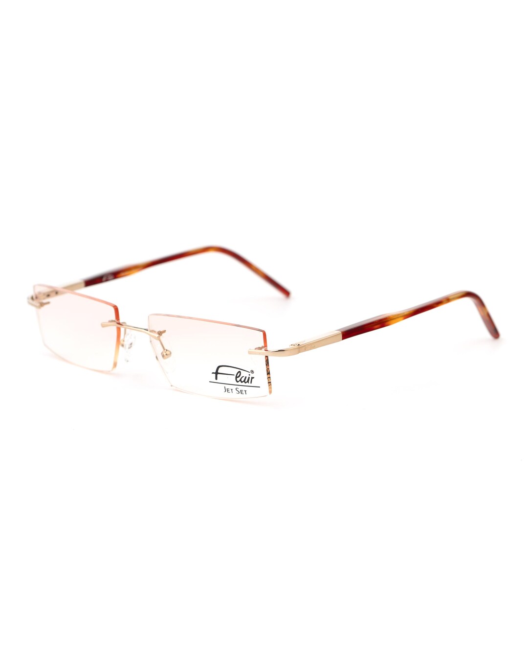 Vintage Flair Rimless Rectangle Eyeglasses – Gold German Frame - Etsy
