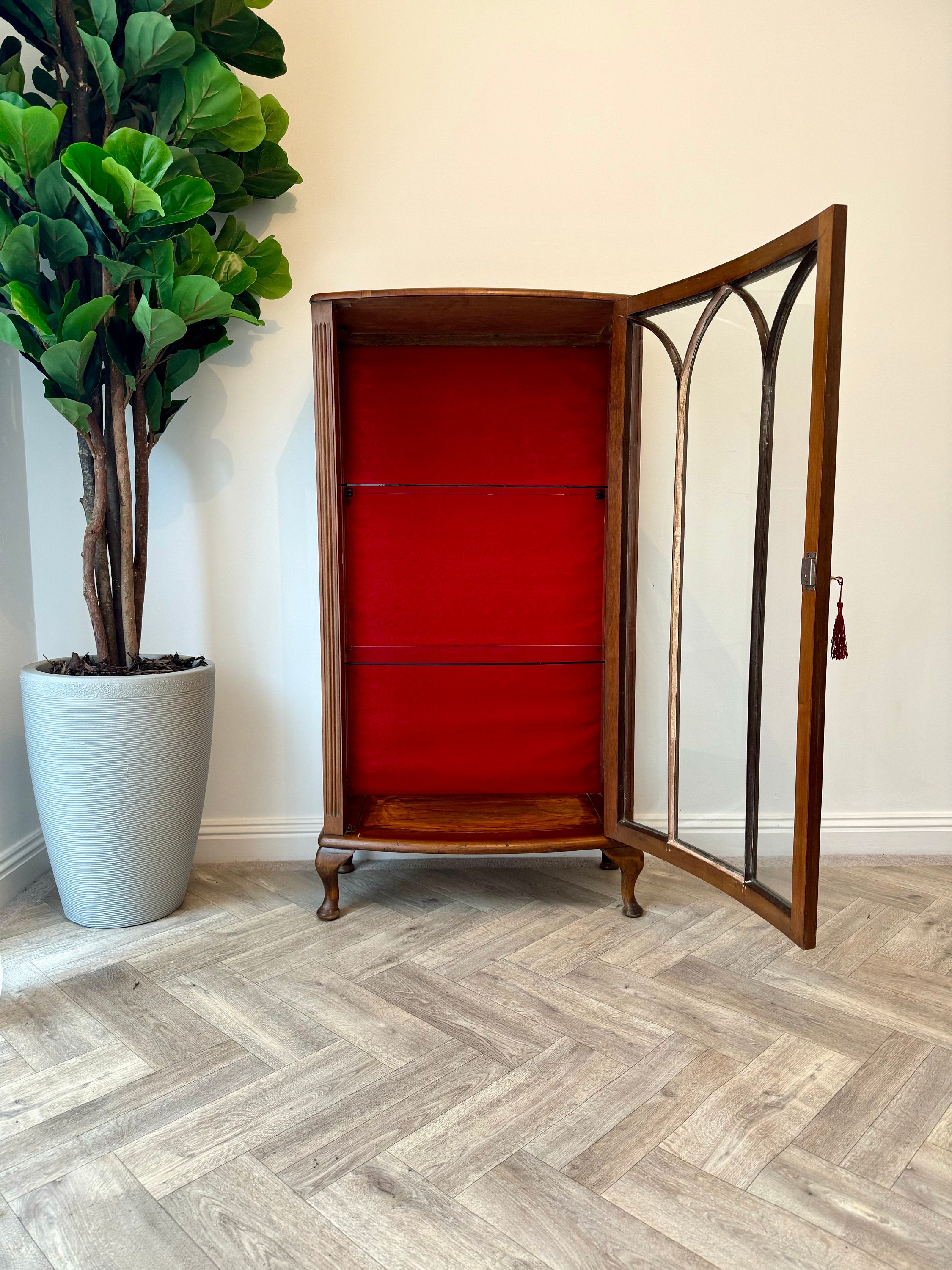 Glass and Wooden Slim Drinks Cocktail Display Cabinet Trophy Cabinet ...