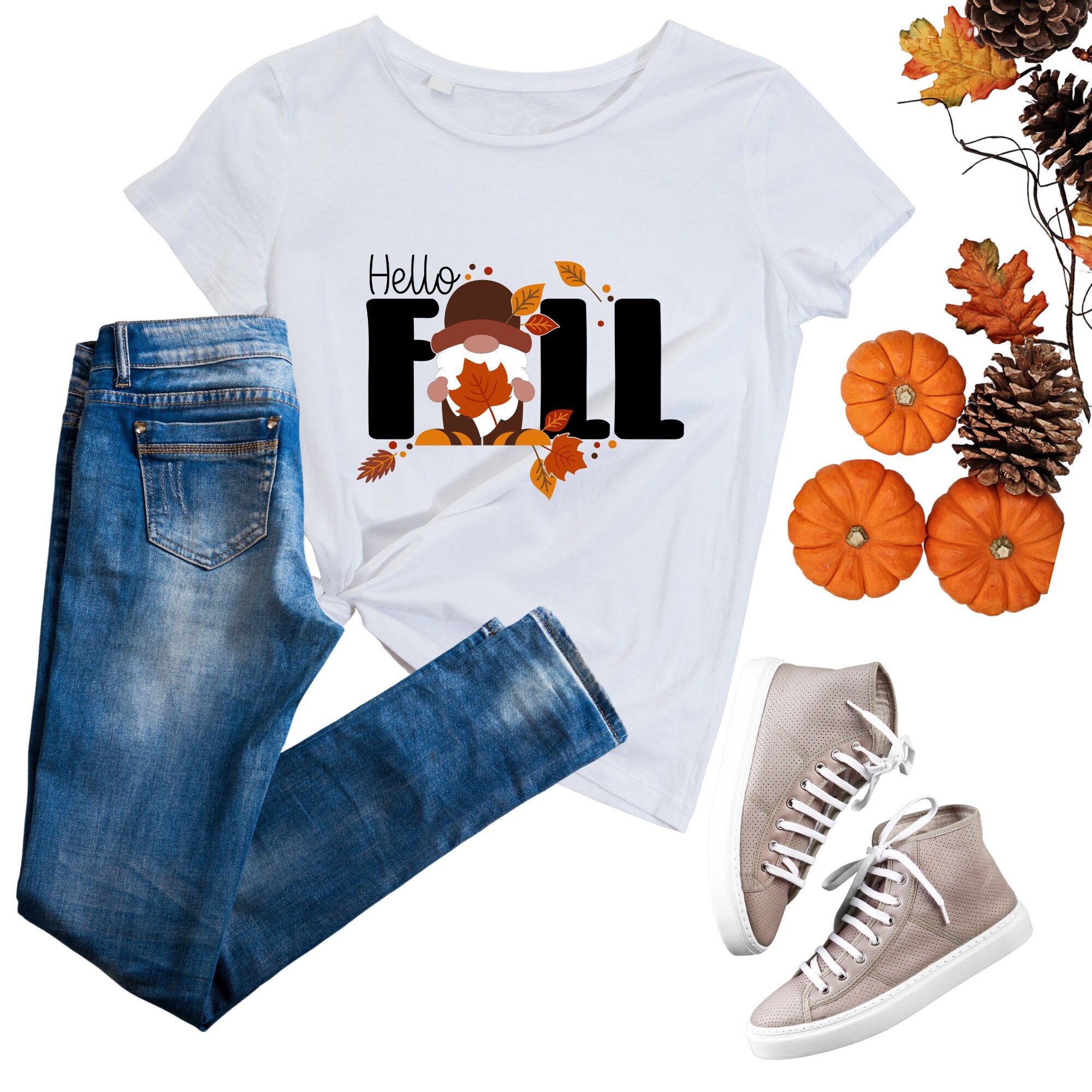 Fall T-shirt, Fall Shirt, Autumn Shirt, Thanksgiving Shirt, Gnome Shirt ...