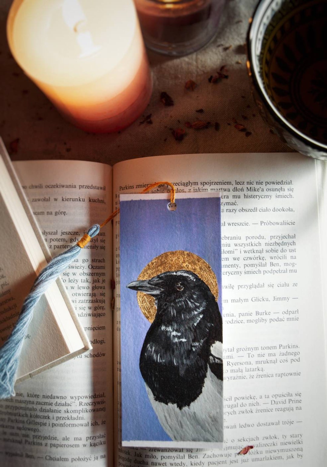 Magpie Bookmark With a Pendant - Etsy