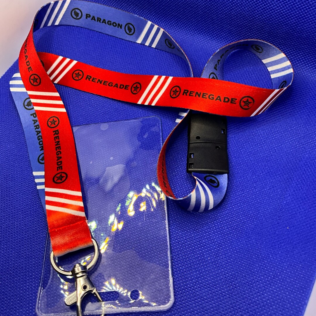Paragon/renegade Red, Blue or Both Cosplay, Alignment Lanyard for Mass ...