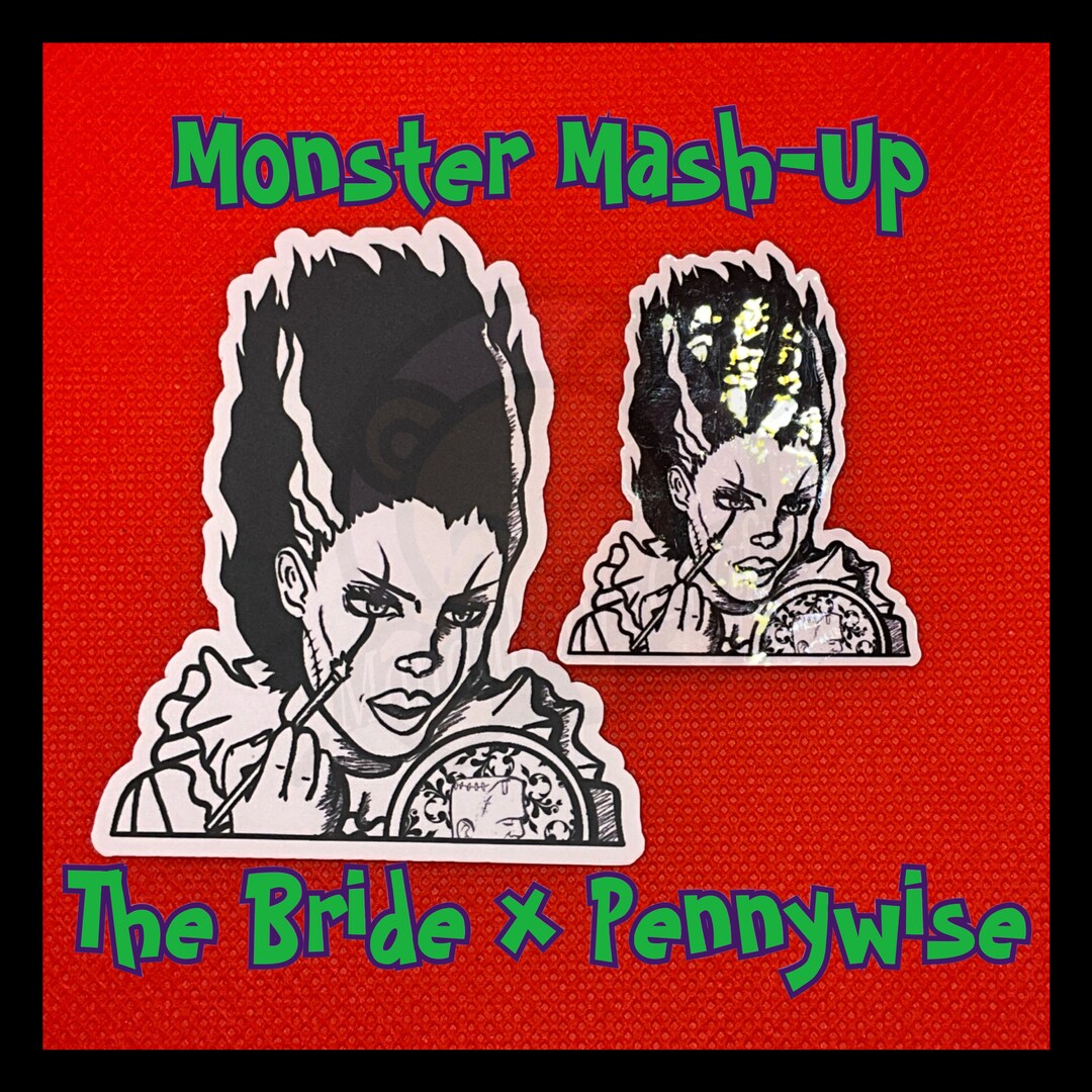 The Bride X Pennywise Monster Mash-up Stickers - Etsy