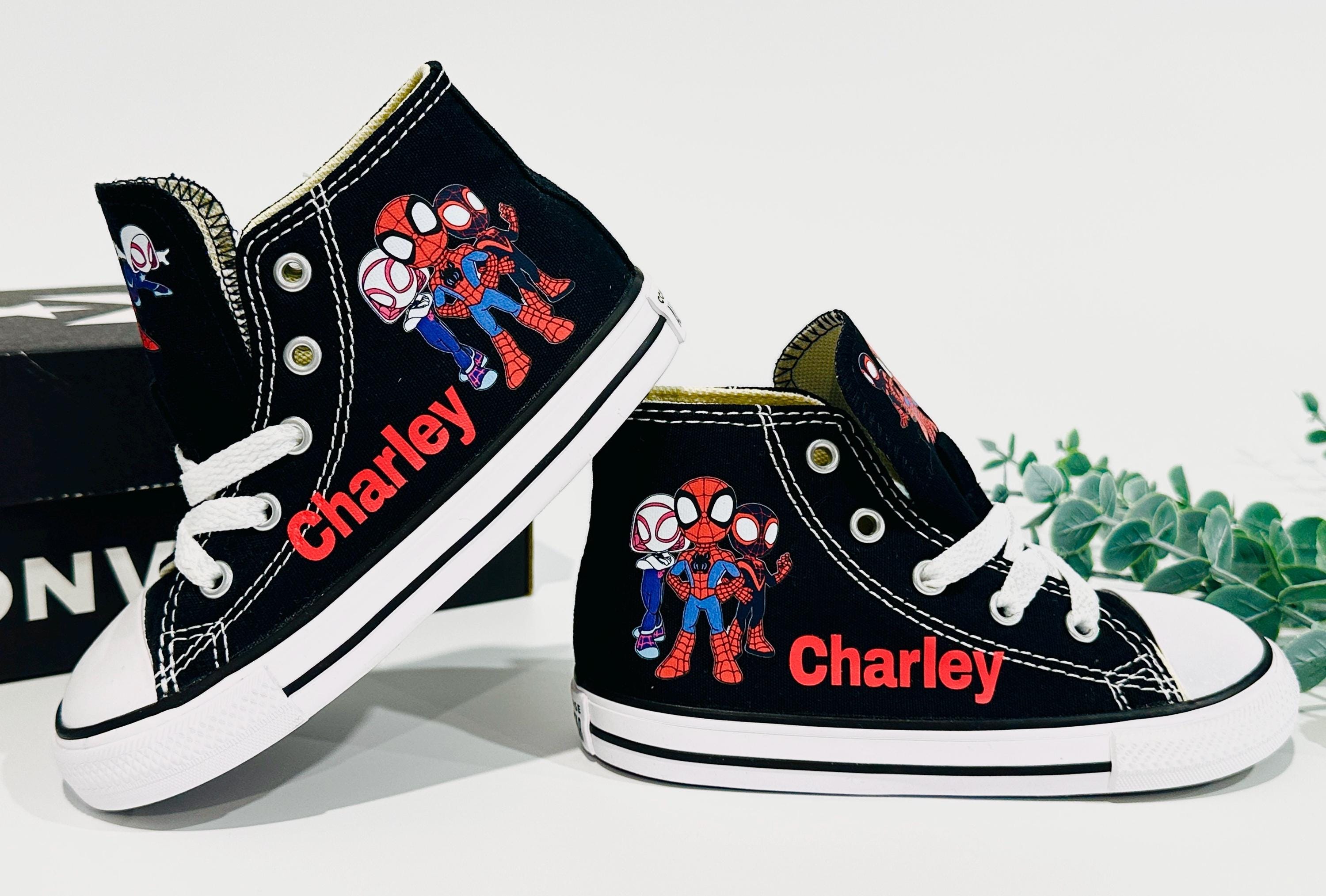 Spidey and His Amazing Friends Black Converse, Spidey Birthday ...