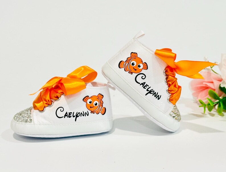Finding Nemo Baby Girl Shoes, Personalized First Birthday Gift - Etsy