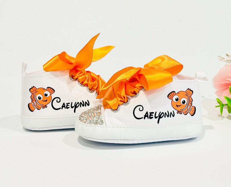 Finding Nemo Baby Girl Shoes, Personalized First Birthday Gift - Etsy