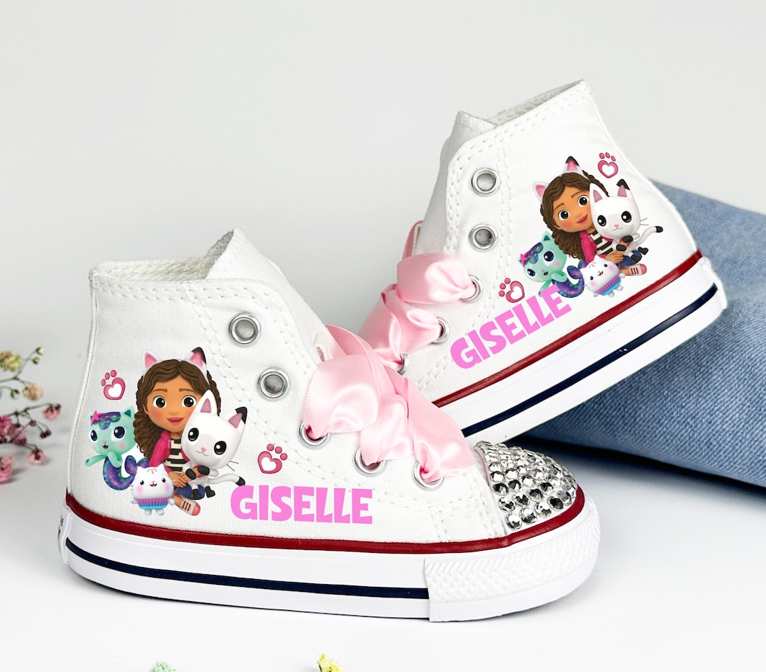 Custom Gabby’s Dollhouse Bling Converse – Personalized Toddler High Top ...