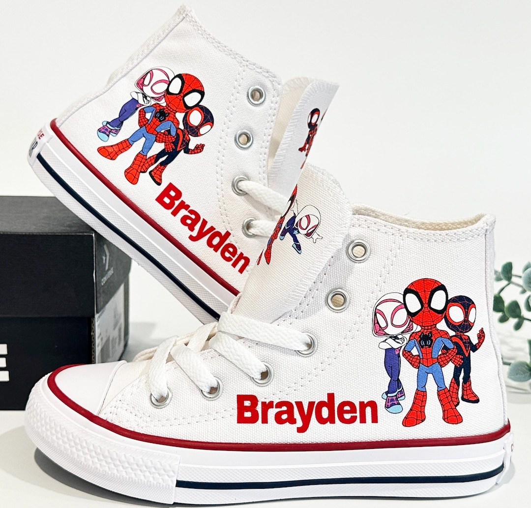Personalized Spidey and His Amazing Friends Converse Shoes for Baby and ...