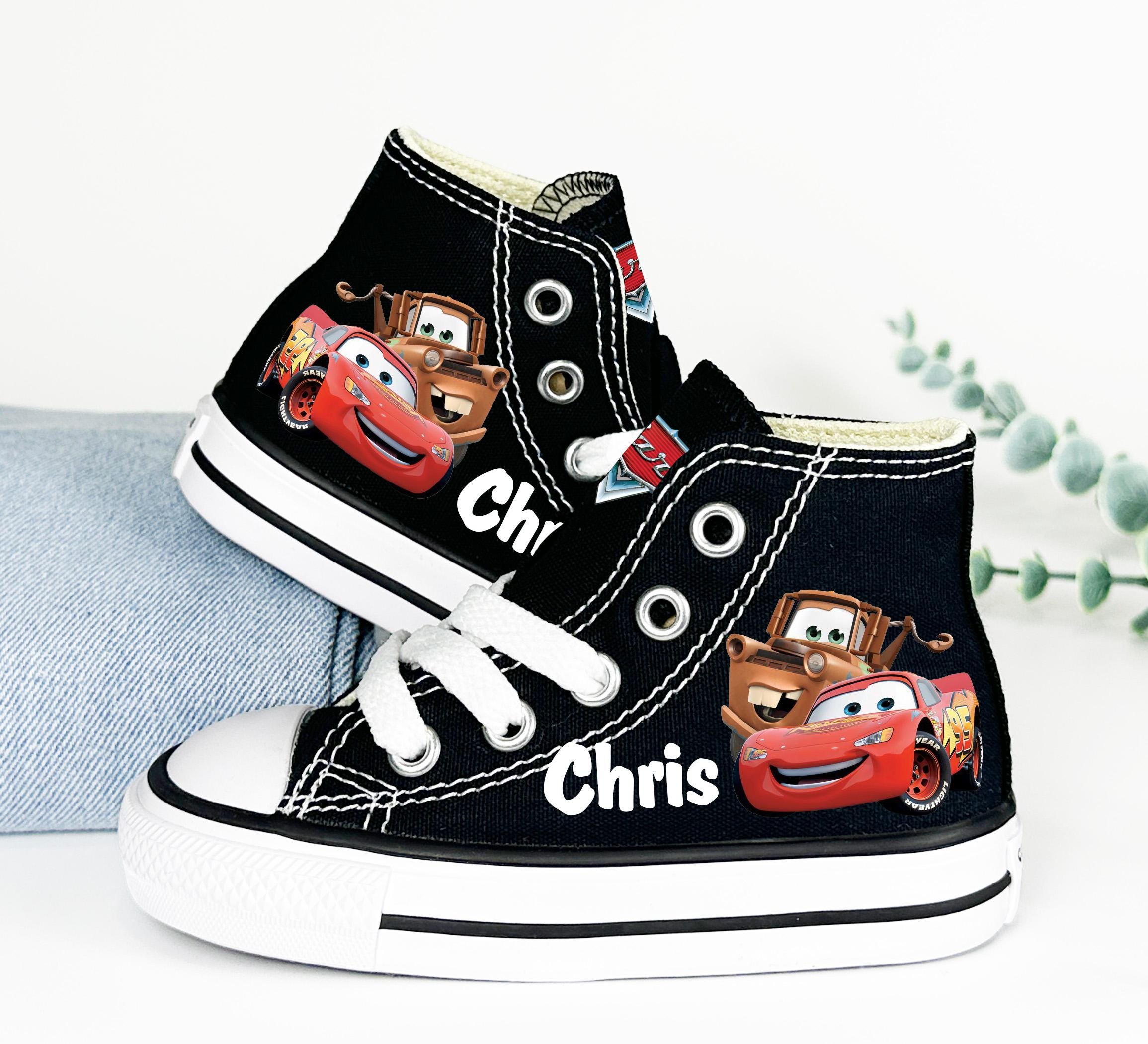 Lightning Mcqueen Mater Cars Custom Converse, Cars Toddler Shoes ...