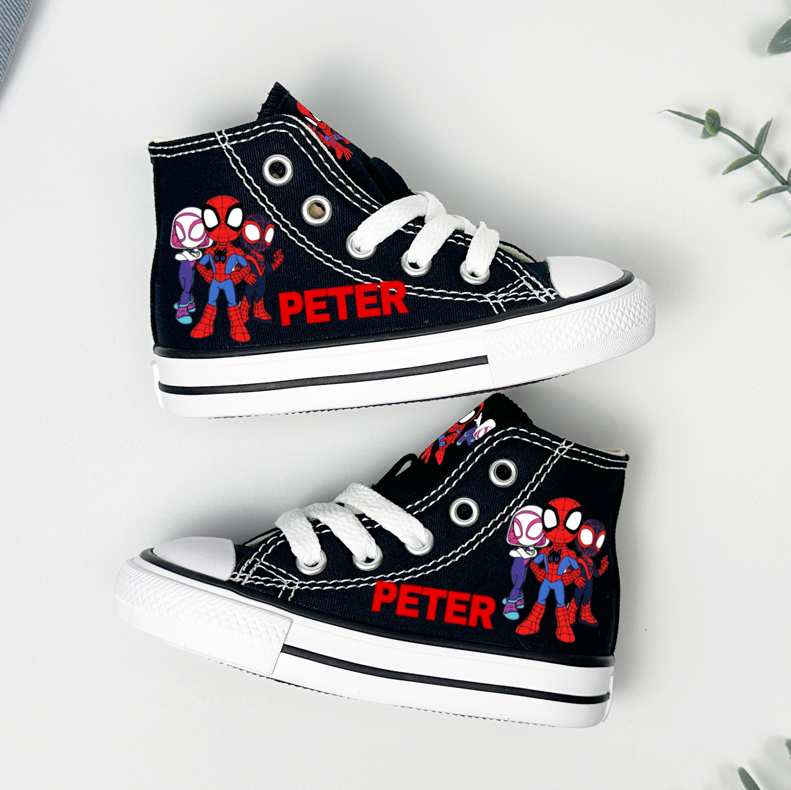Spidey and His Amazing Friends Black Converse, Spidey Birthday ...