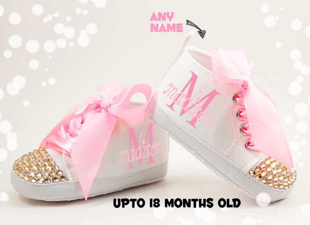 First Birthday Shoes, Baby Girl Personalized Gift, Baby 1st Birthday ...