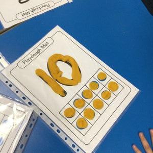 Playdough Mat Numbers 1 to 10 - Etsy