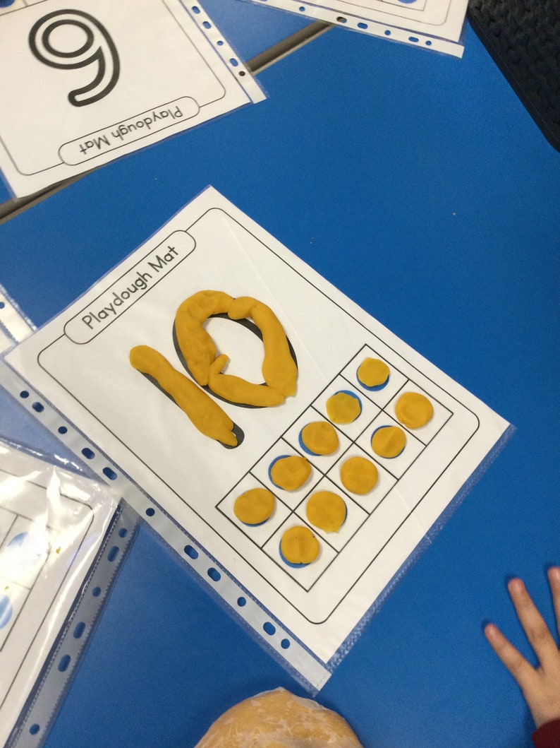 Playdough Mat Numbers 1 to 10 - Etsy
