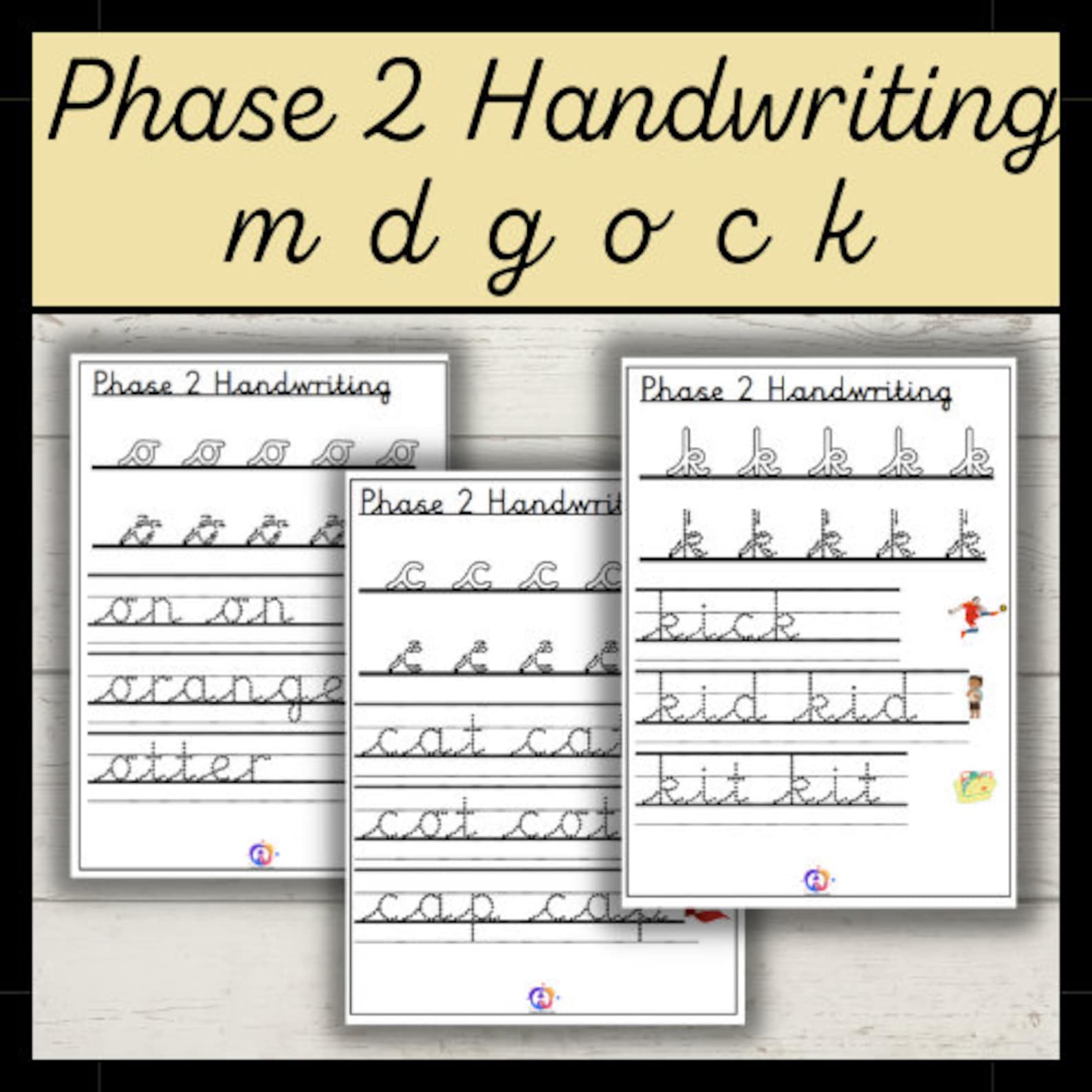 Phase 2 Phonics Handwriting Sheets - Etsy