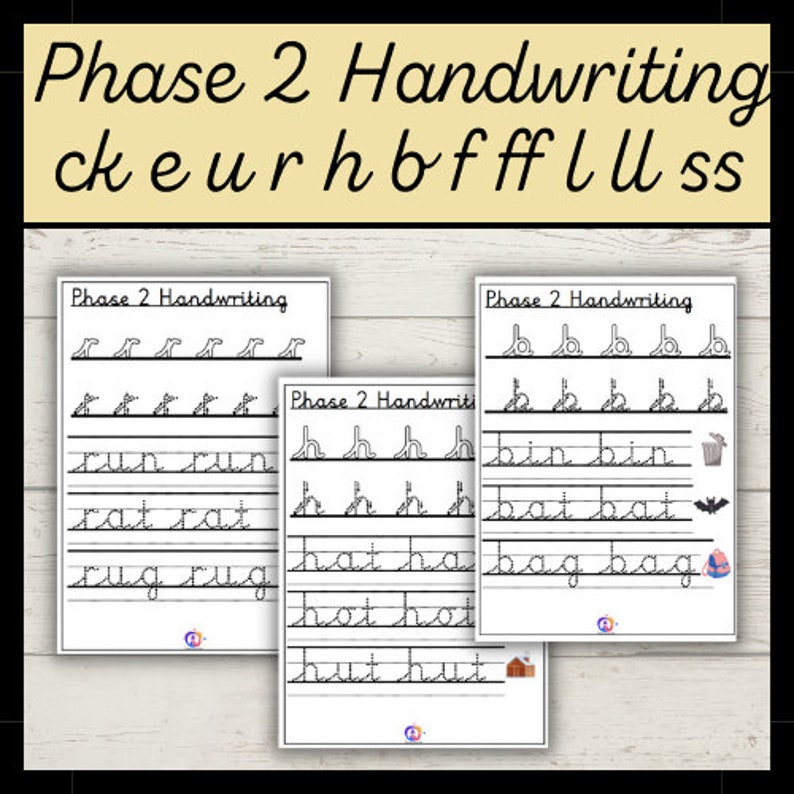 Phase 2 Phonics Handwriting Sheets - Etsy