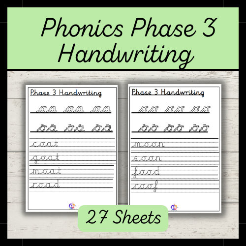Phase 3 Phonics Handwriting Sheets - Etsy