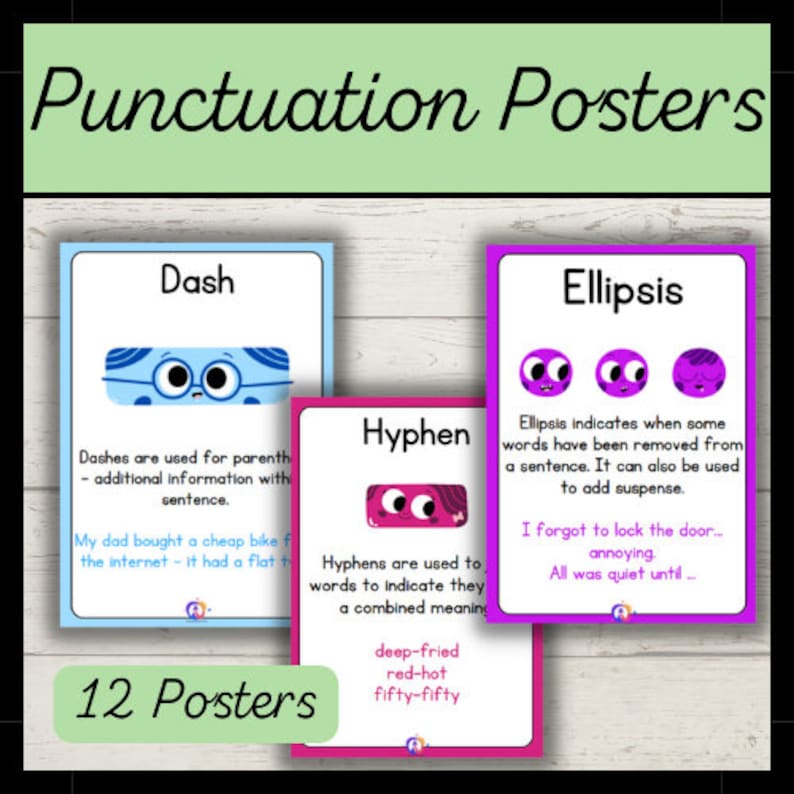 Punctuation Posters - Etsy