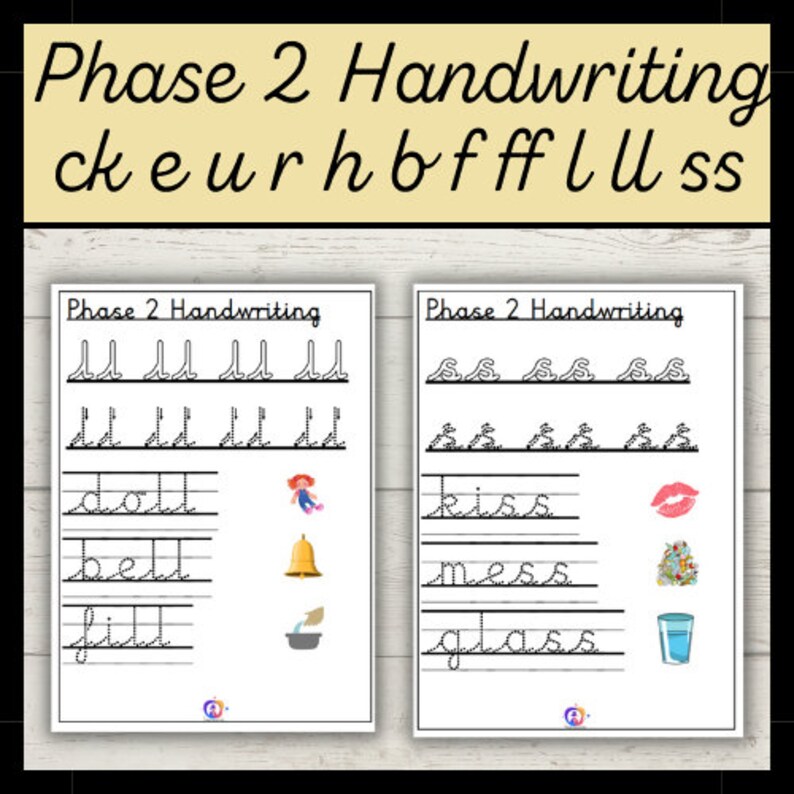 Phase 2 Phonics Handwriting Sheets - Etsy