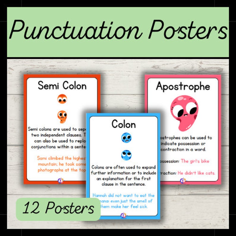 Punctuation Posters - Etsy