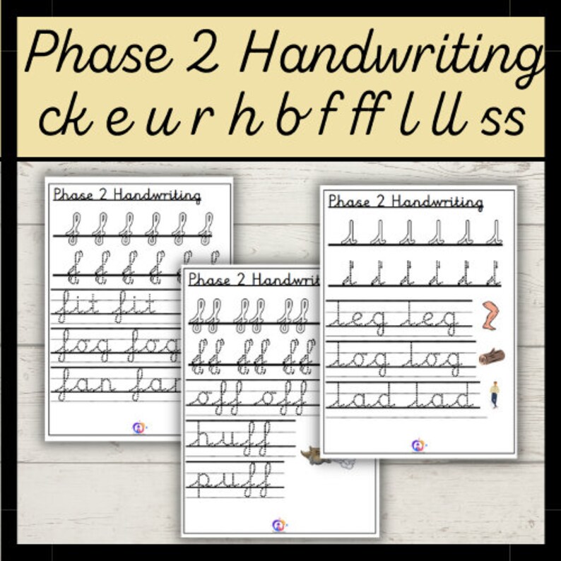 Phase 2 Phonics Handwriting Sheets - Etsy