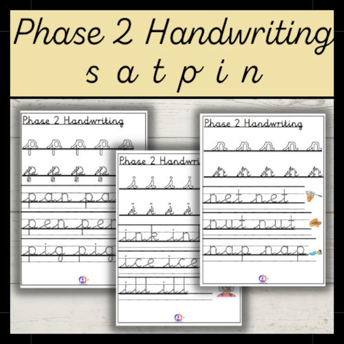 Phase 2 Phonics Handwriting Sheets - Etsy