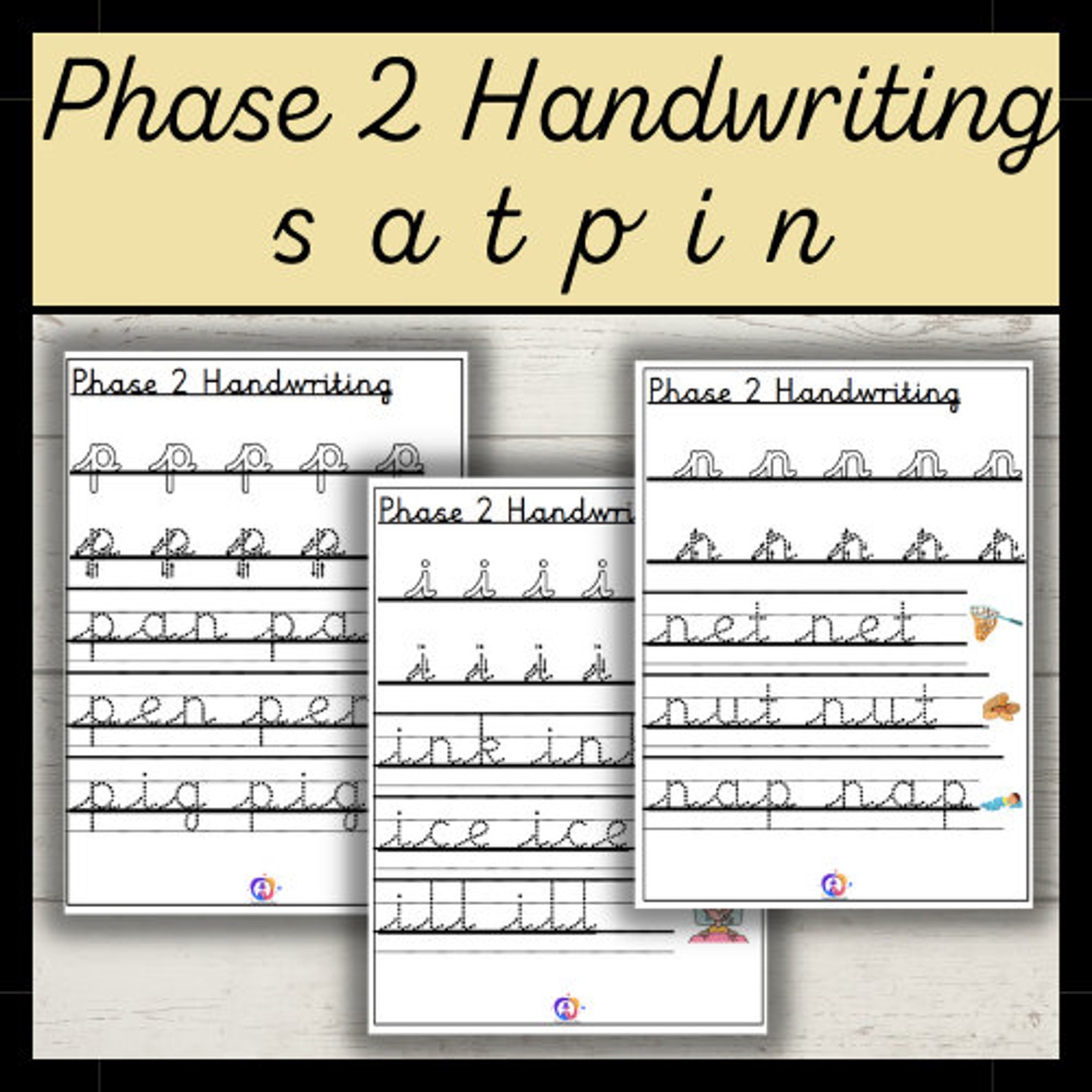 Phase 2 Phonics Handwriting Sheets - Etsy