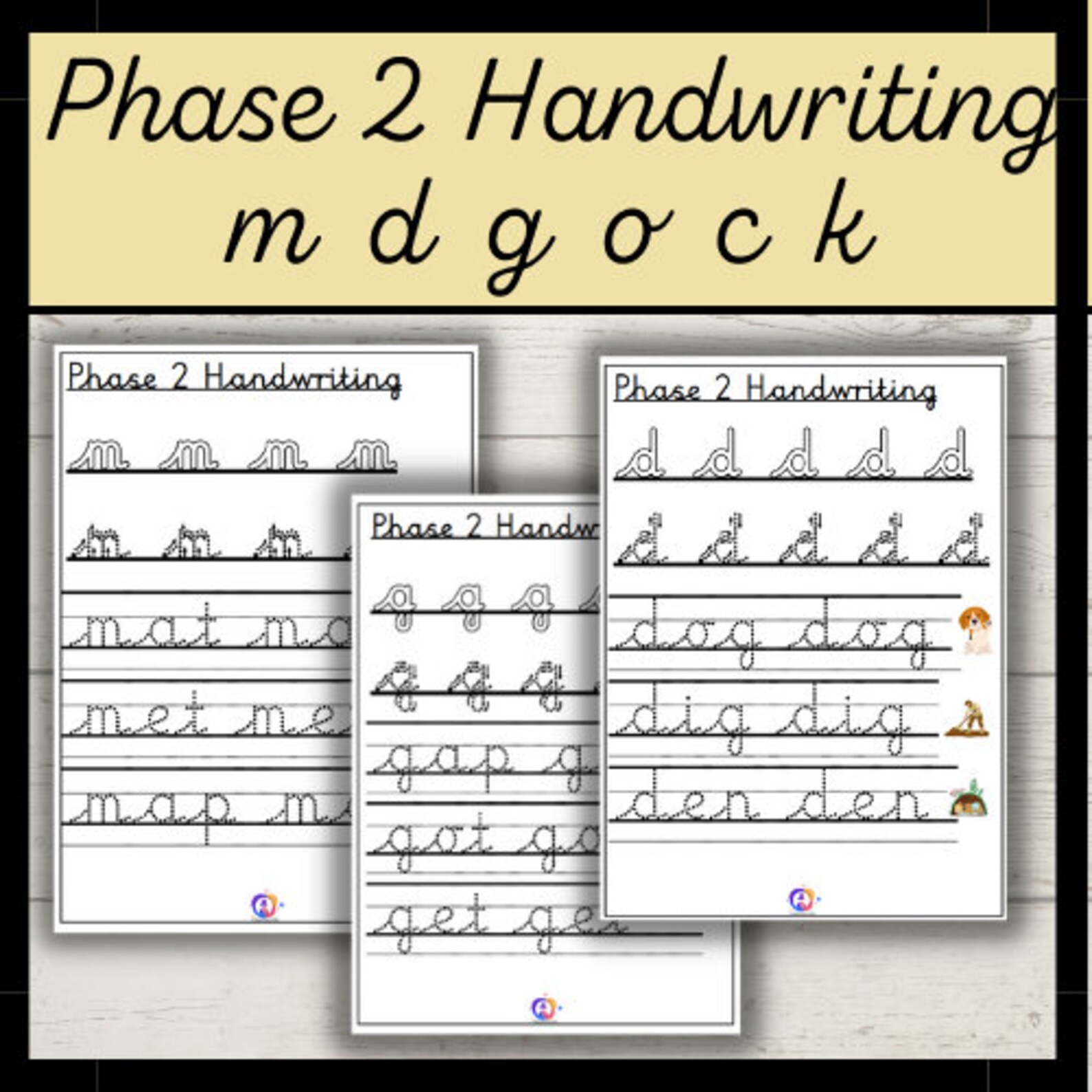 Phase 2 Phonics Handwriting Sheets - Etsy