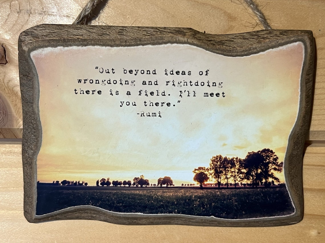 Rumi Quote Art field - Etsy