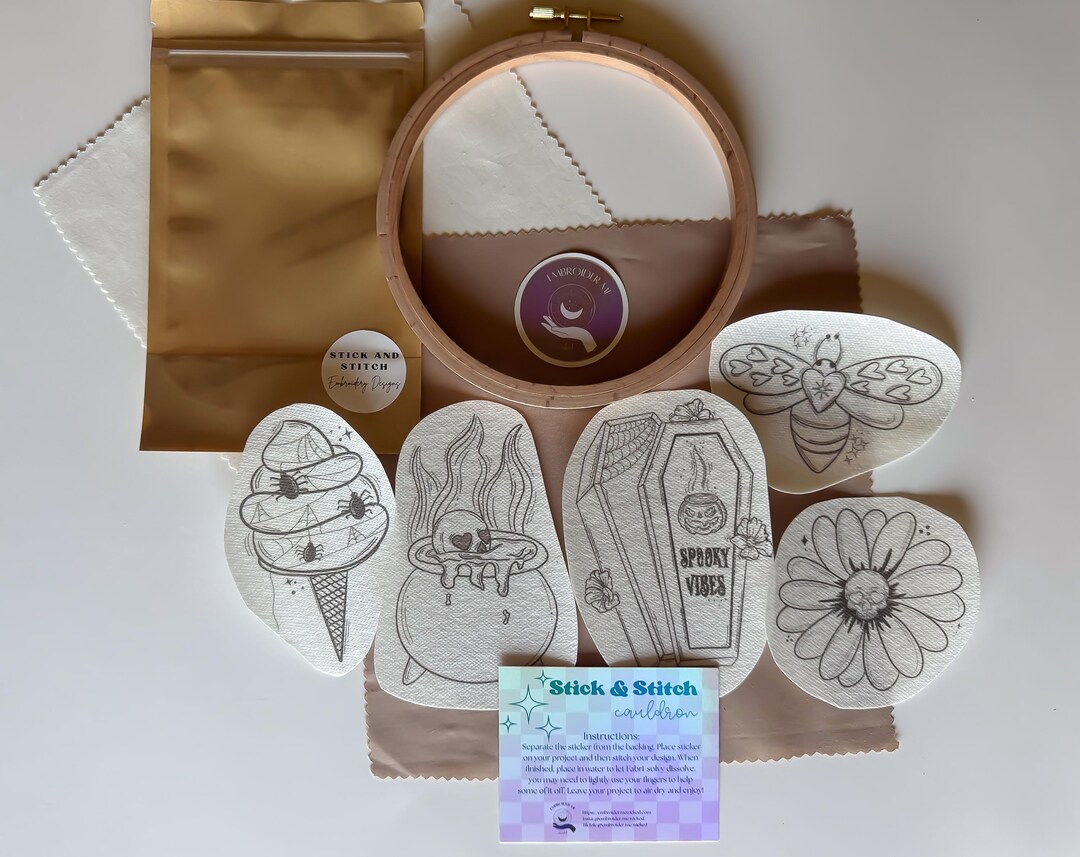 Cauldron Embroidery Stick & Stitch Pack - Etsy