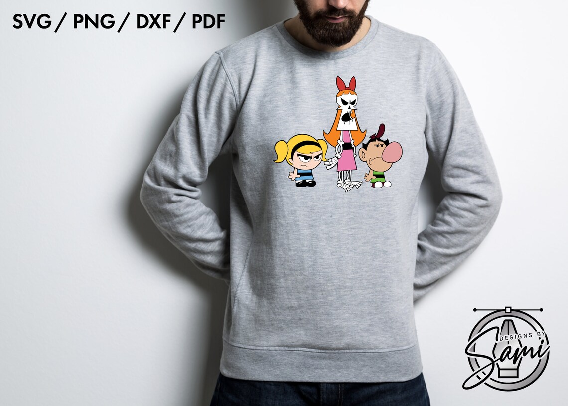 Billy & Mandy Powerpuff Girls Svg, Png. Dxf, Pdf Files | Cartoonnetwork ...