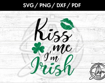 Irish Svg, Png, Dxf, Pdf Files Ireland Svg Shamrock Svg St Pattys Svg T ...