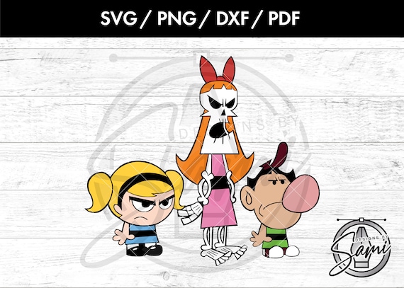 Billy & Mandy Powerpuff Girls Svg Png. Dxf Pdf Files - Etsy UK