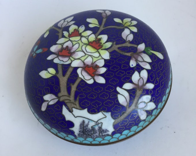 Small Chinese Cloisonné Trinket Box. Small Round Cloisonné Trinket Box ...