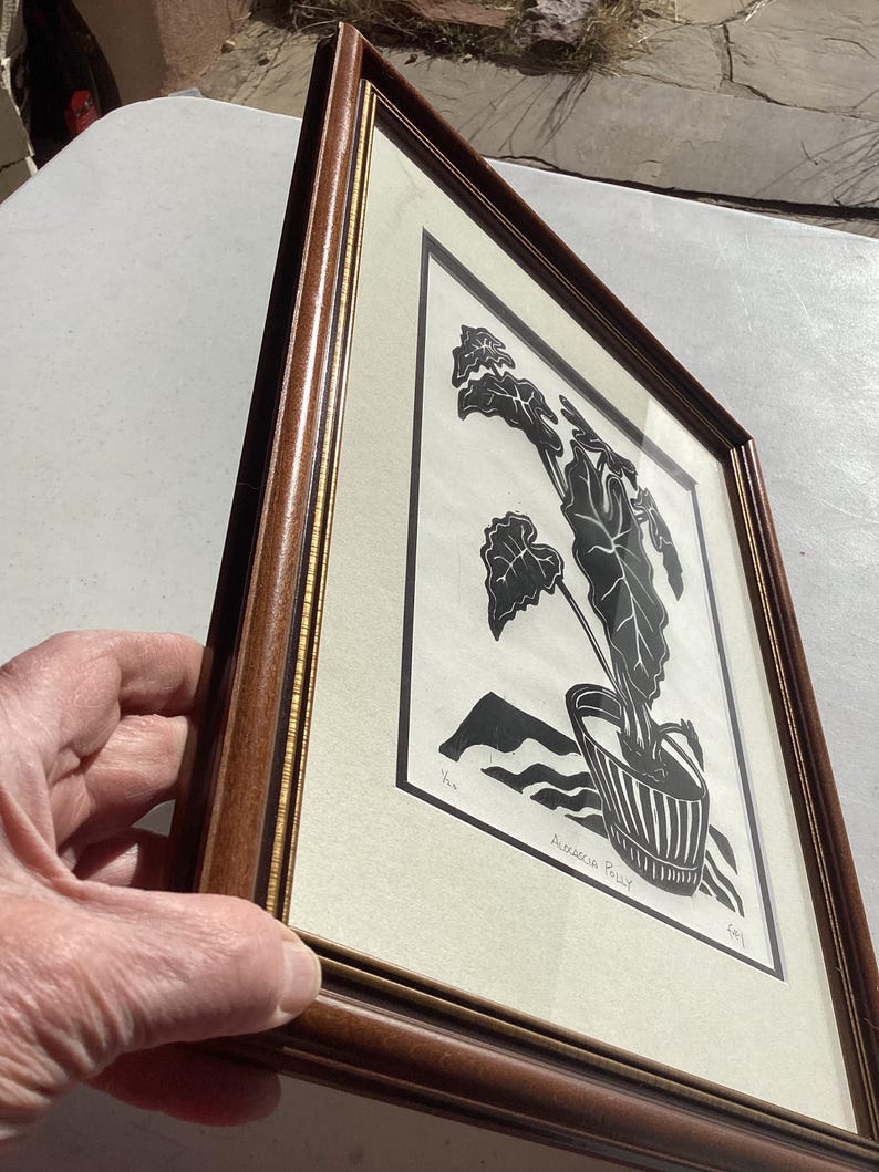 Alocascia Polly Screen/block Print. Limited Edition Artist Signed and ...