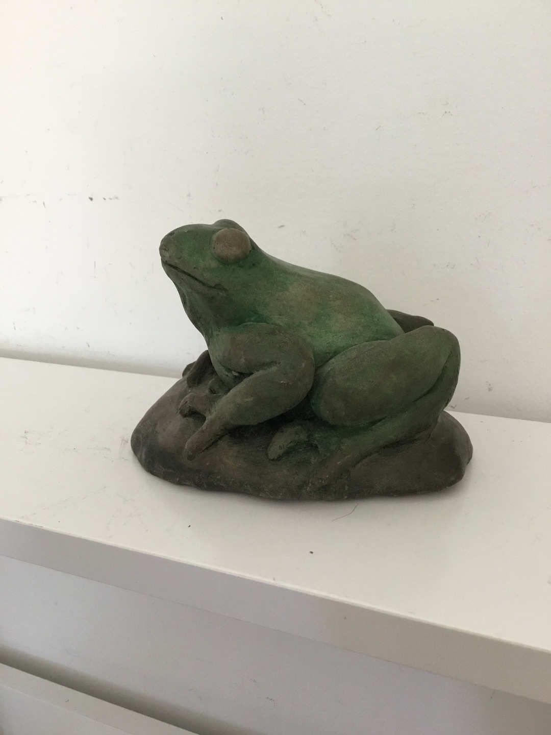 Small Handmade Fired Clay Frog Figure. Small Cute Green Artist Made ...