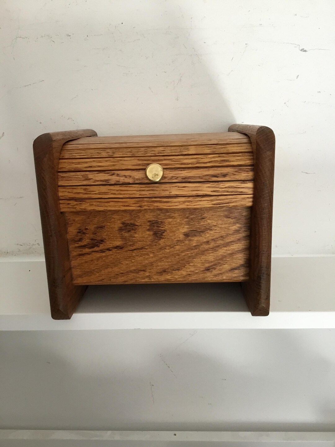 Small Wooden Roll Top Box. Small Well Designed Solid Wood Roll Top ...