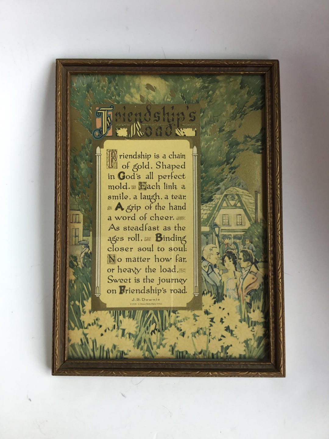 Small Vintage/antique “friendship” Motto in Original Frame. Small Very ...