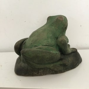 Small Handmade Fired Clay Frog Figure. Small Cute Green Artist Made ...