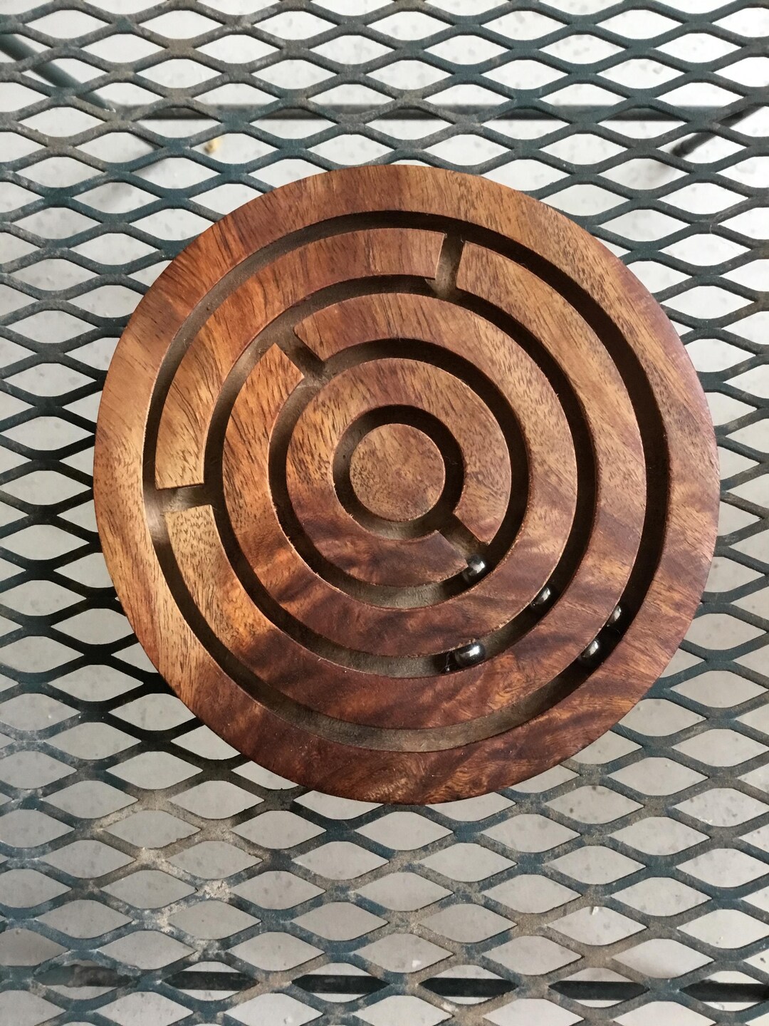 Wooden Labyrinth Game. Small Vintage Labyrinth Game Made of Wood With ...