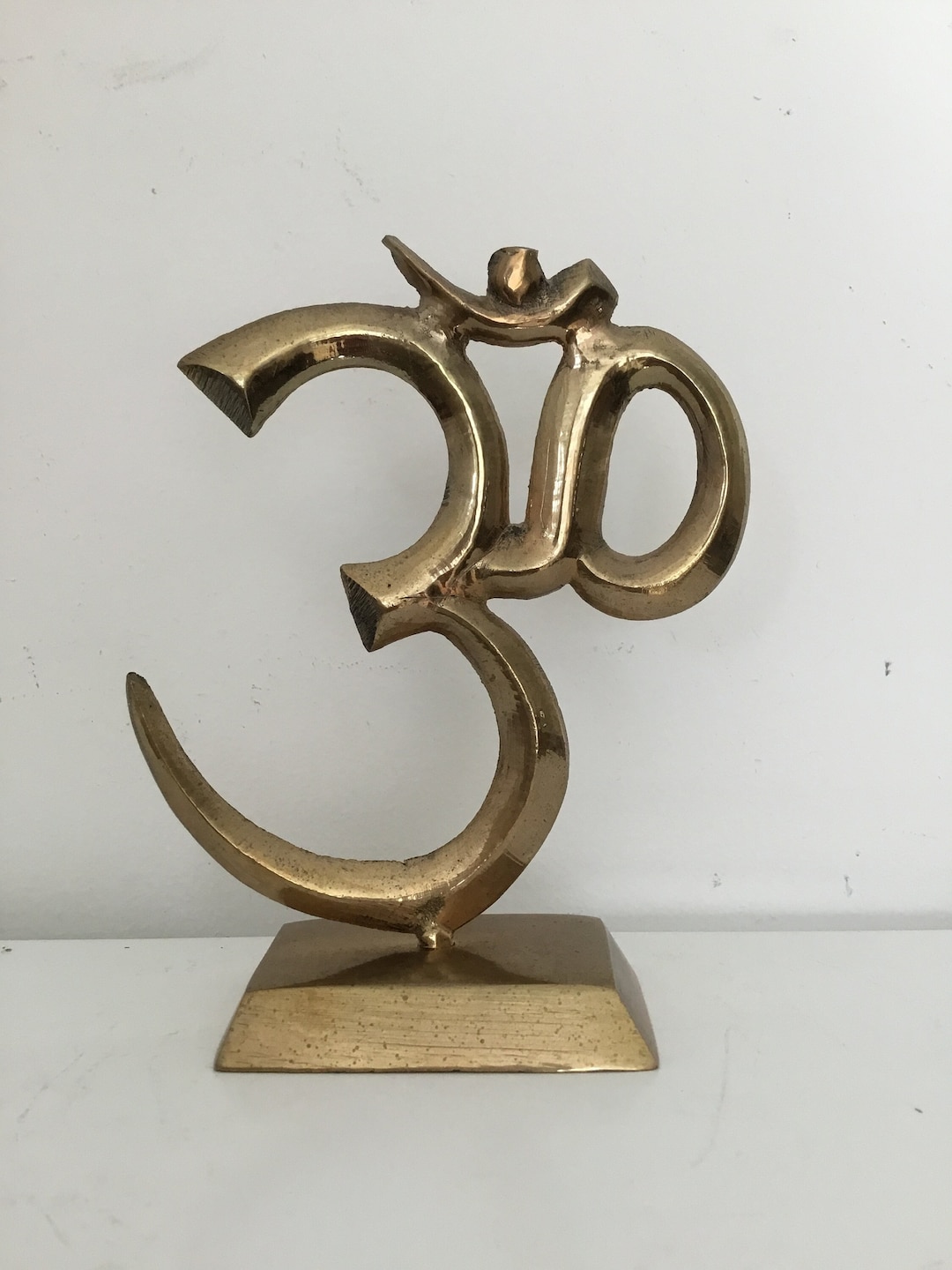 Vintage Brass ohm Symbol. Solid Brass Standing ohm Symbol. - Etsy