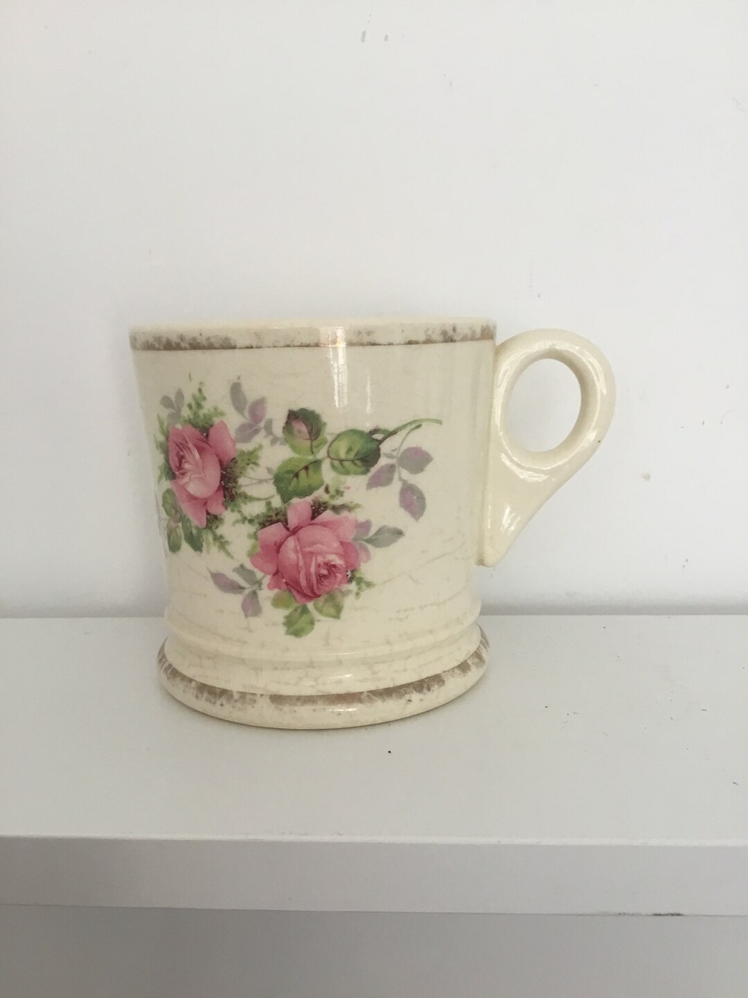 Vintage China Shaving Mug. Vintage Somewhat Crazed and Discolored ...