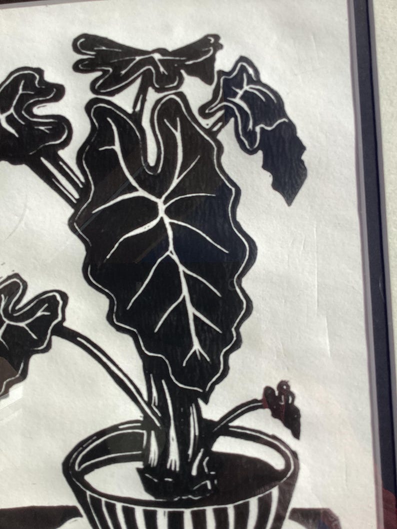 Alocascia Polly Screen/block Print. Limited Edition Artist Signed and ...