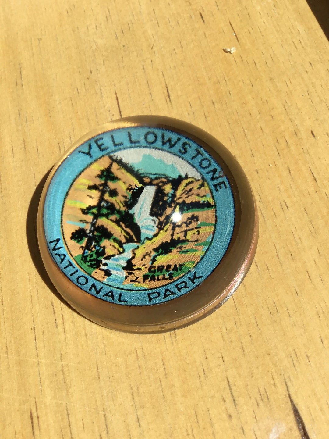 Vintage Yellowstone National Park Souvenir Paperweight. - Etsy