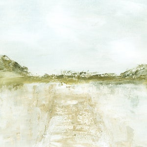 Lake Dock - Abstract Lake Landscape Painting Printable Wall Art ...